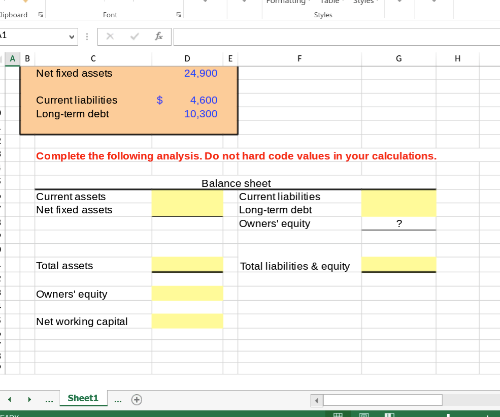 Solved 11 A A Calibri Conditional Format as Cell A Paste | Chegg.com