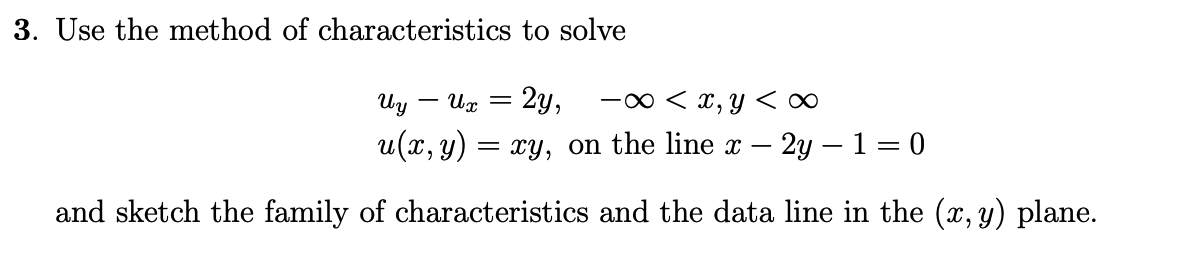 Solved 3. Use the method of characteristics to solve | Chegg.com