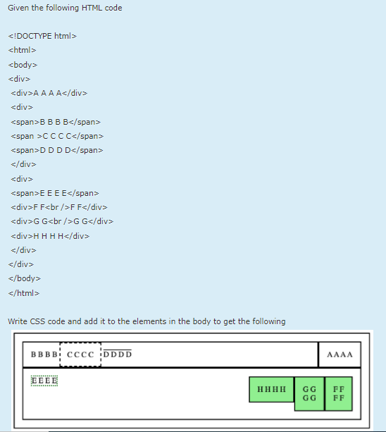Solved Given the following HTML code A A A | Chegg.com