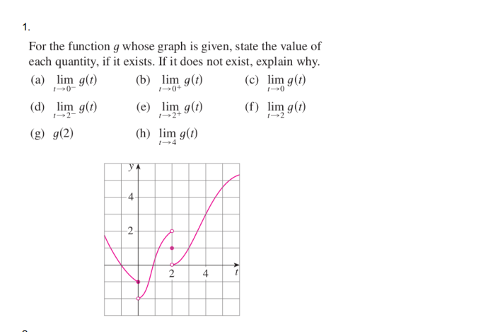 Solved 1. For the function g whose graph is given, state the | Chegg.com