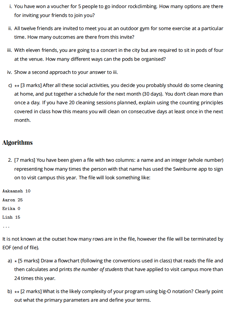 Solved Stars The stars suggest the difficulty of the | Chegg.com