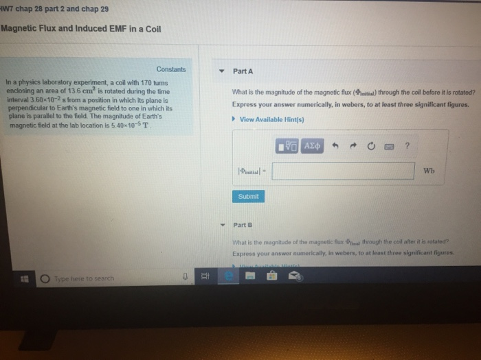 Solved w7 chap 28 part 2 and chap 29 Magnetic Flux and | Chegg.com