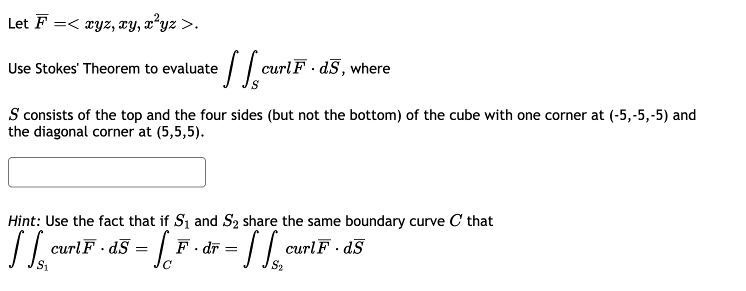 Solved Let \\( \\bar{F}= \\). Use Stokes' Theorem to | Chegg.com
