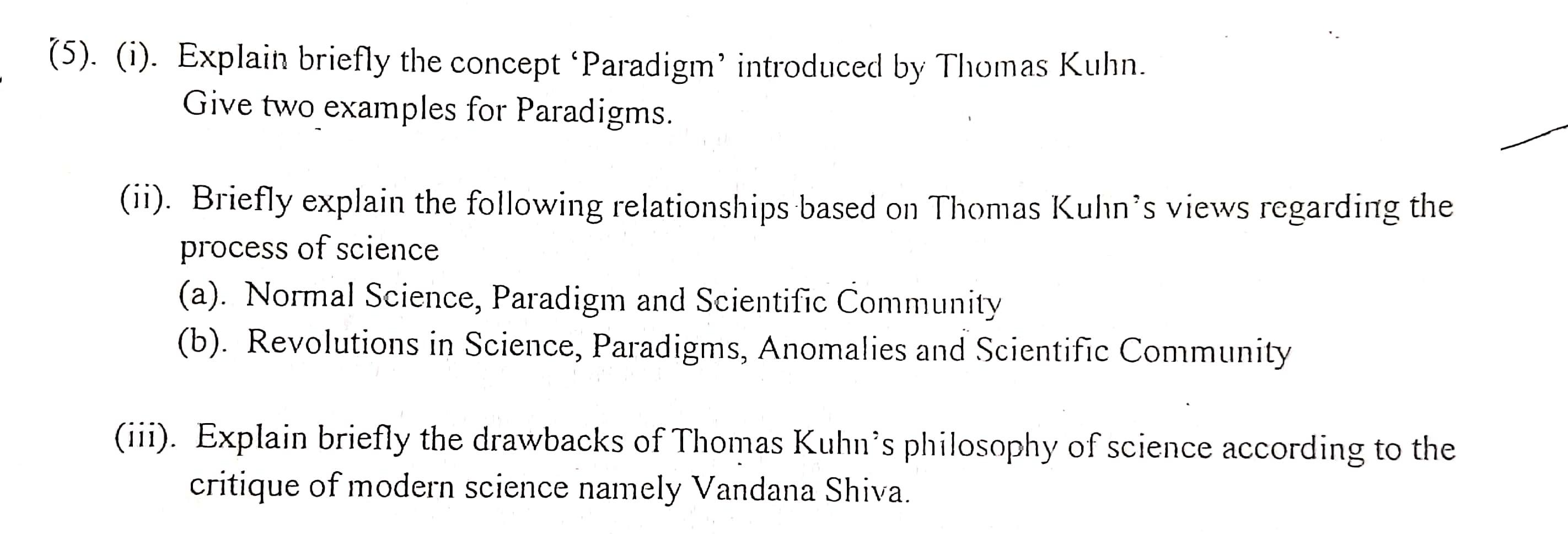 Solved . (5). (i). Explain briefly the concept | Chegg.com