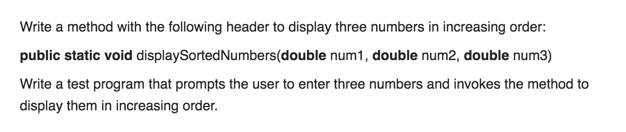 Solved Write a method with the following header to display | Chegg.com
