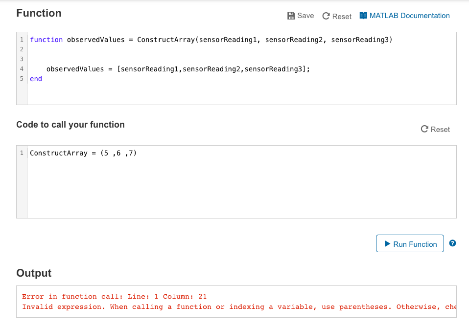 Solved Function Save C Reset Matlab Documentation Function 8229