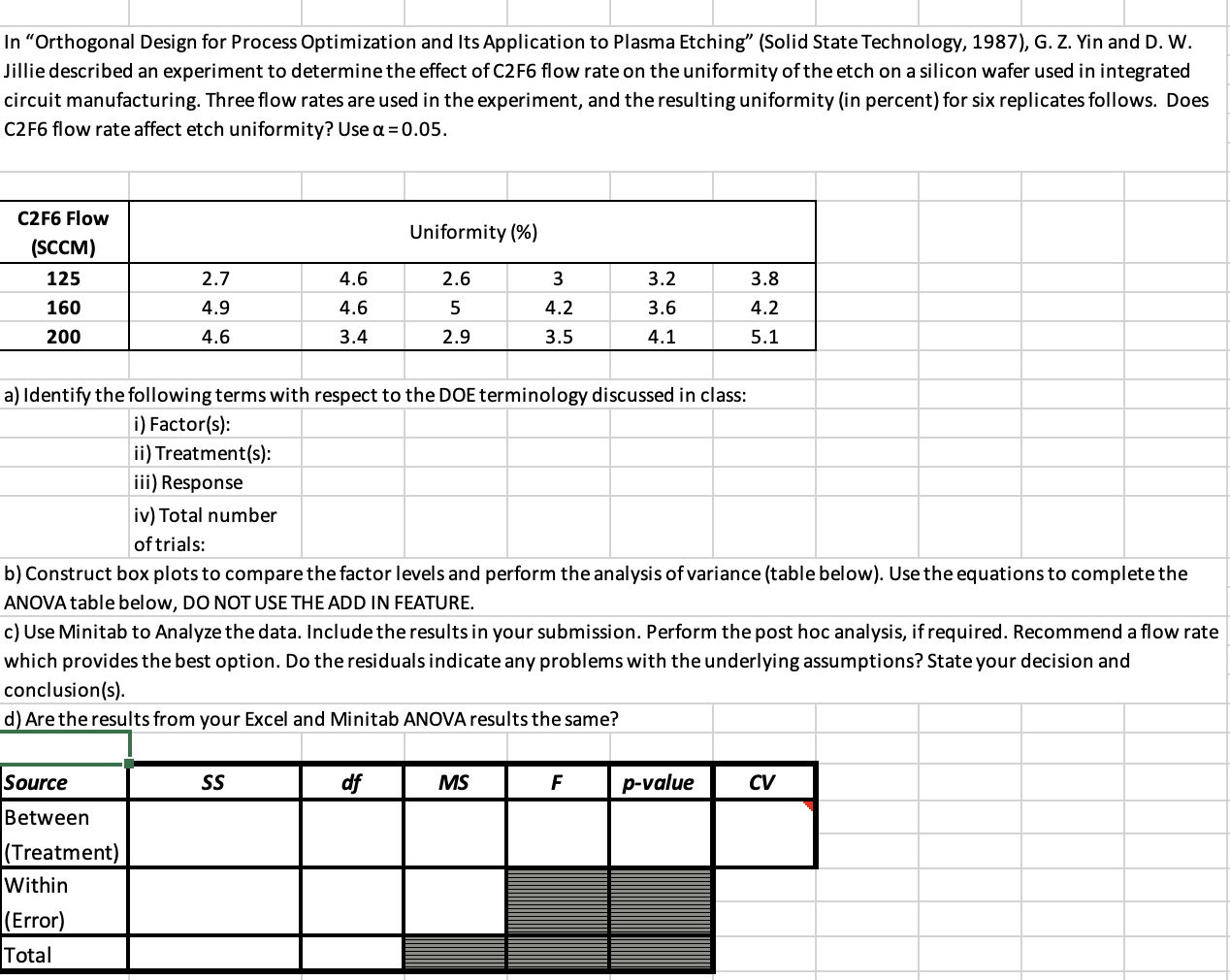 Solved In "Orthogonal Design for Process Optimization and | Chegg.com