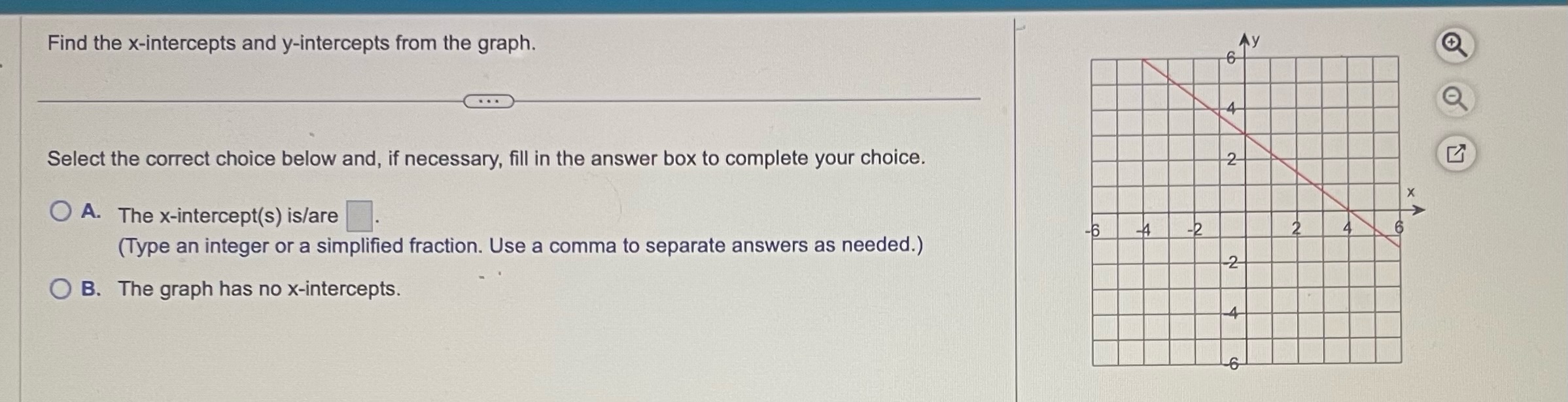 Solved Find the x-intercepts and y-intercepts from the | Chegg.com
