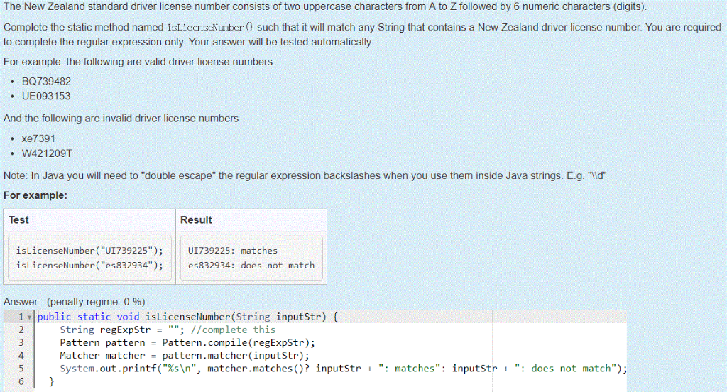 Solved The New Zealand standard driver license number | Chegg.com