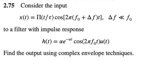 Solved 2.75 Consider the input | Chegg.com