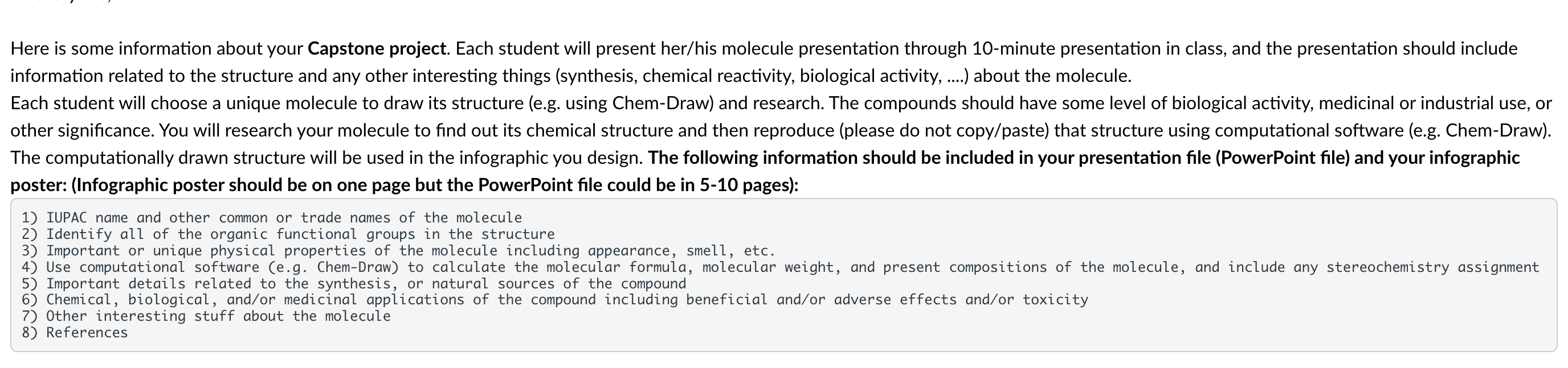 Solved Here is some information about your Capstone project. | Chegg.com