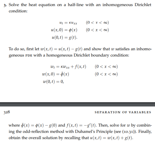 Solved 3. Solve the heat equation on a half-line with an | Chegg.com