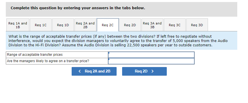 Solved Exercise 11-3 (Algo) Transfer Pricing Basics [LO11-3] | Chegg.com