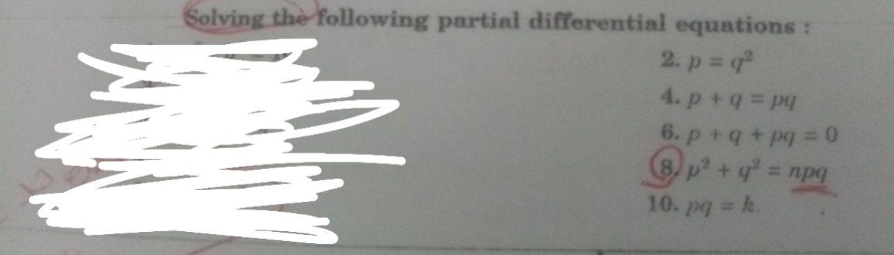 Solved Solving the following partial differential equations | Chegg.com
