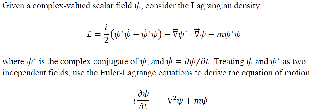Solved Given a complex-valued scalar field y, consider the | Chegg.com