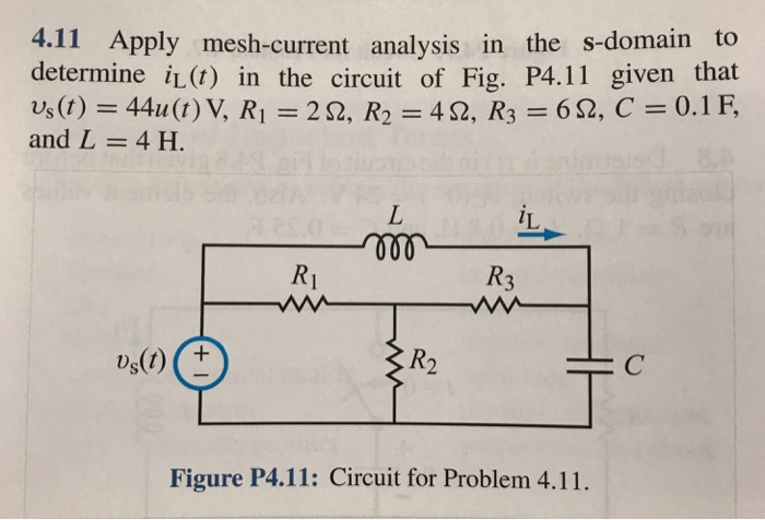 Solved Apply mesh-current analysis in the s-domain to | Chegg.com