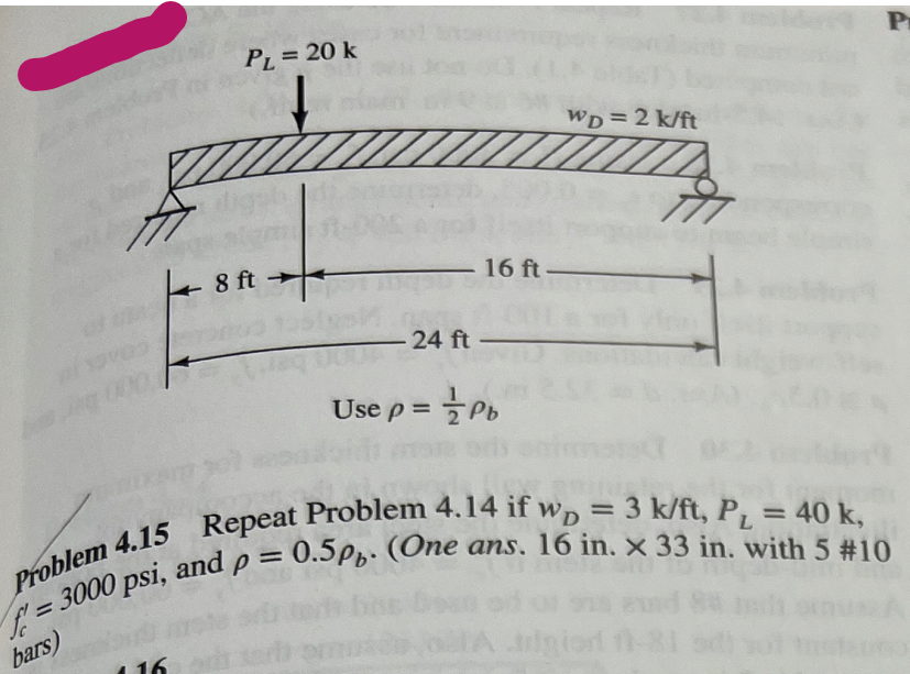 Solved Instructions for 4.14, design rectangular sections | Chegg.com