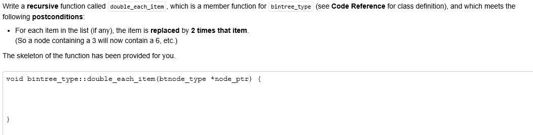 Solved Write a recursive function called double_each_item, | Chegg.com