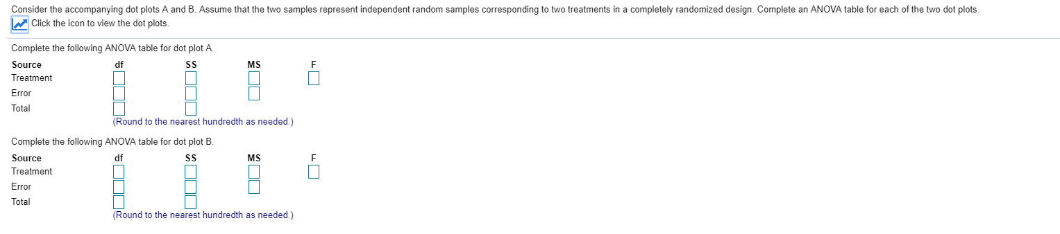 Solved Consider the accompanying dot plots A and B. Assume | Chegg.com