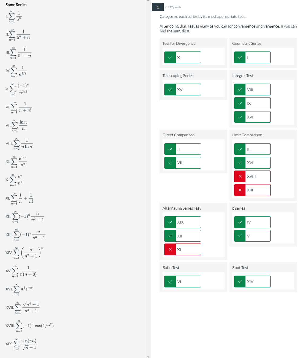 Solved Categorize each series by its most appropriate | Chegg.com