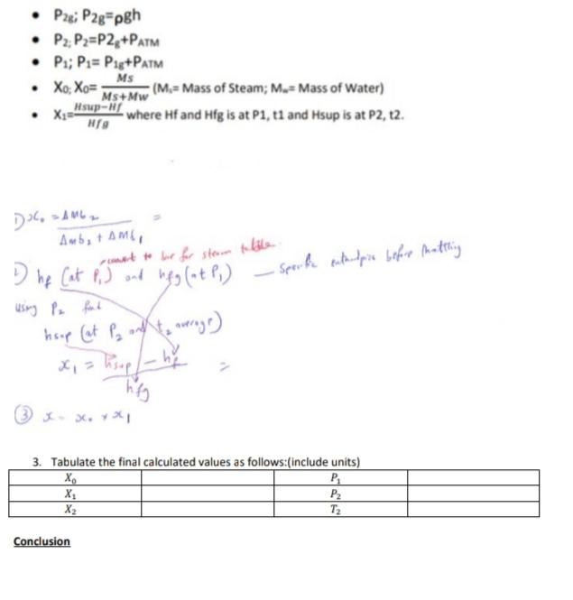 Solved 5 EXPERIMENT 2: STEAM PROPERTIES Aim: To determine | Chegg.com
