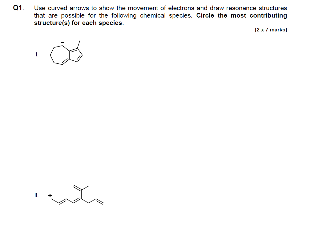 Solved Use curved arrows to show the movement of electrons | Chegg.com