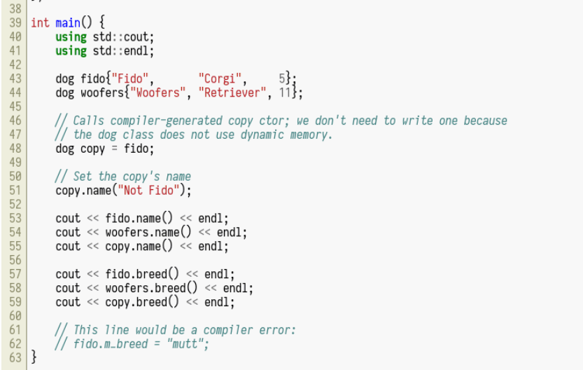 Solved 1 /* 2 problem2.cpp 3 Add to the dog class: 4 - A | Chegg.com