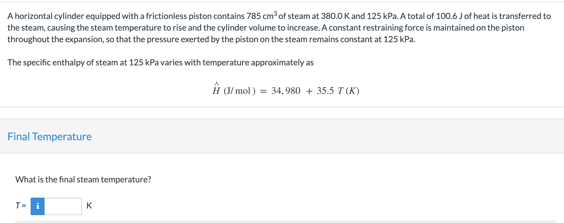 Solved A horizontal cylinder equipped with a frictionless | Chegg.com