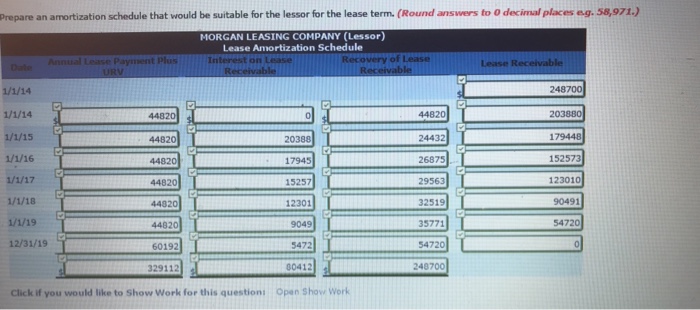 Solved Exercise 21-10 (Part Level Submission) Morgan Leasing | Chegg.com