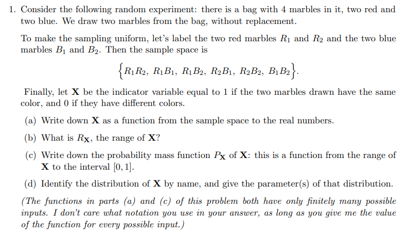 Solved Consider the following random experiment: there is a | Chegg.com