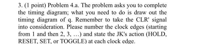 Solved CLR PRE following JK flip flops, complete each of the | Chegg.com