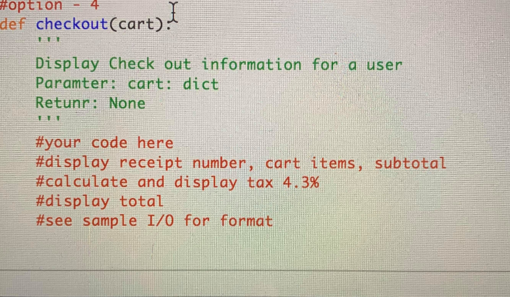 Instant Cart: Simple Grocery Cart Application The | Chegg.com