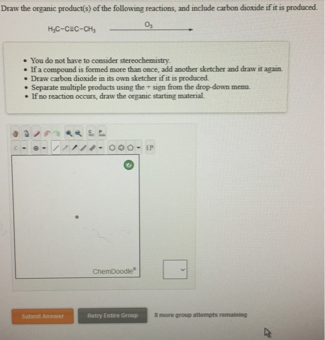 Solved Draw the organic product(s) of the following | Chegg.com
