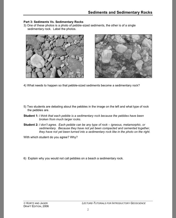 Solved Sediments and Sedimentary Rocks g Sedimentary Rocks | Chegg.com