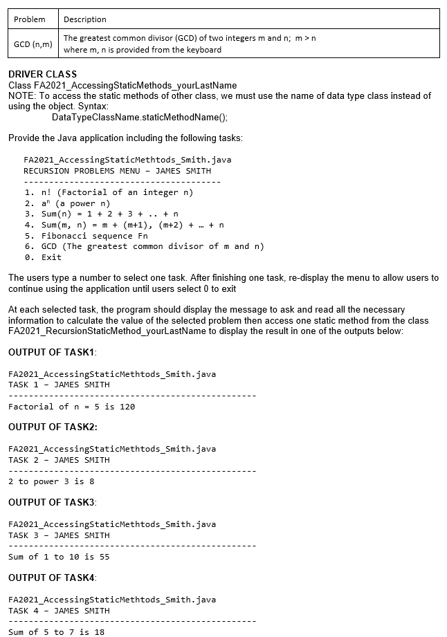 Solved LAB1-PART1 REQUIREMENT Using Java language and | Chegg.com