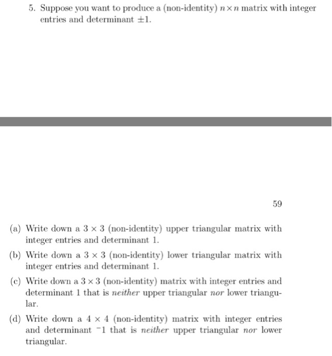 Solved Suppose you want to produce a (non-identity) n times | Chegg.com