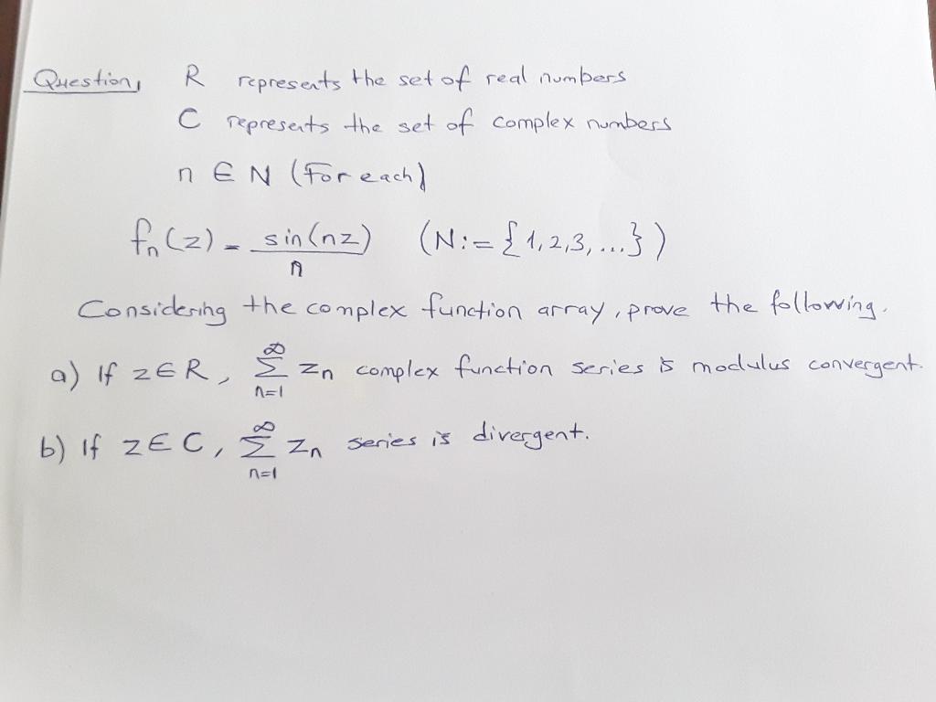 Solved Question, R represents the set of real numbers c | Chegg.com