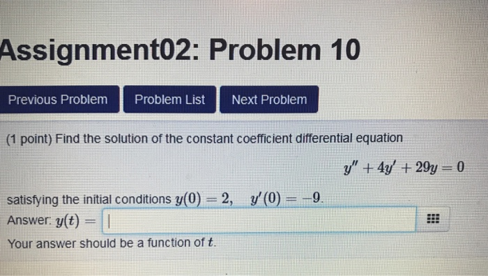 Solved Assignment02 Problem 10 Previous Problem Problem 0804