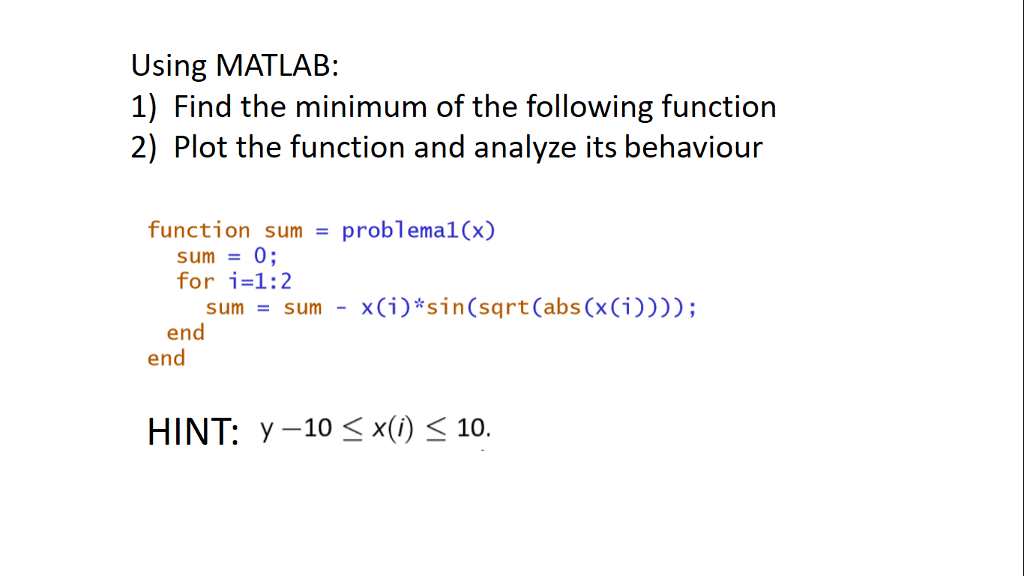 Solved PLEASE, *ONLY MATLAB ANSWERS *JUST complete | Chegg.com