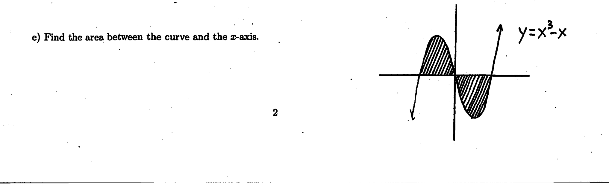 Solved E Find The Area Between The Curve And The X Axis