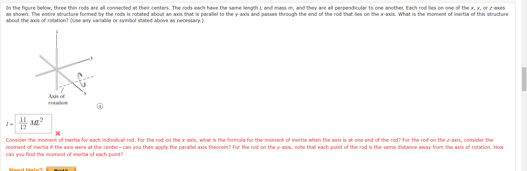 Solved In the figure below, three thin rods are all | Chegg.com
