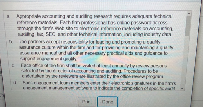 Solved a. Appropriate accounting and auditing research | Chegg.com
