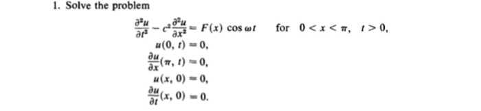 Solved Solve the problem partial differential^2 u/partial | Chegg.com