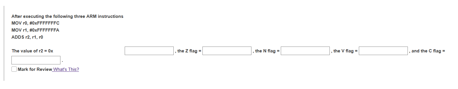 Solved After executing the following three ARM instructions | Chegg.com