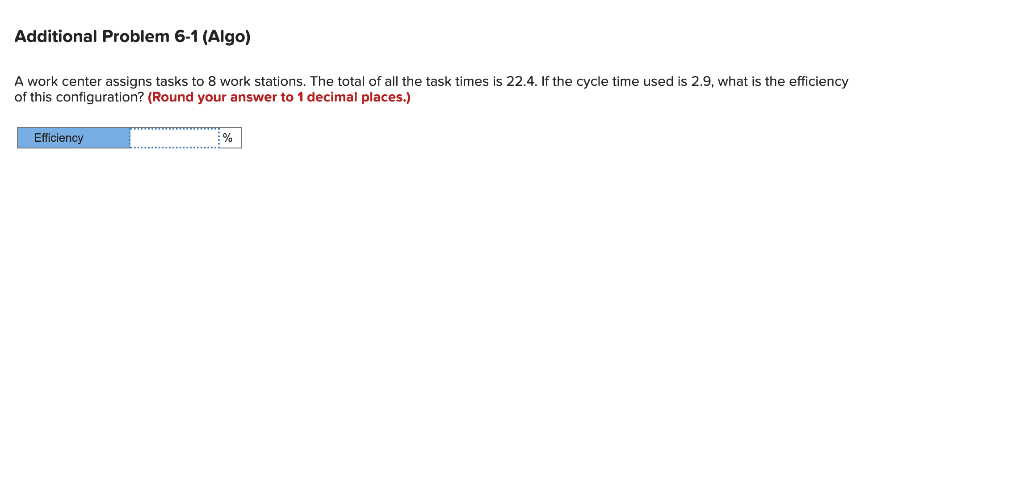 Solved A work center assigns tasks to 8 work stations. The | Chegg.com