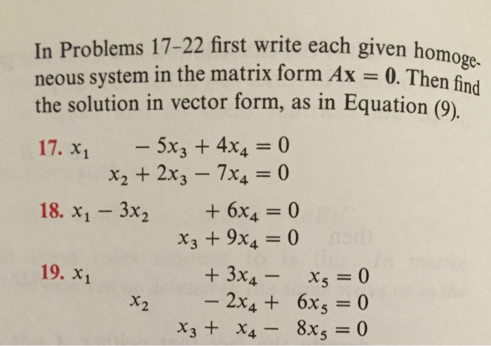 Solved In problems 17-22 first write each given homogeneous | Chegg.com