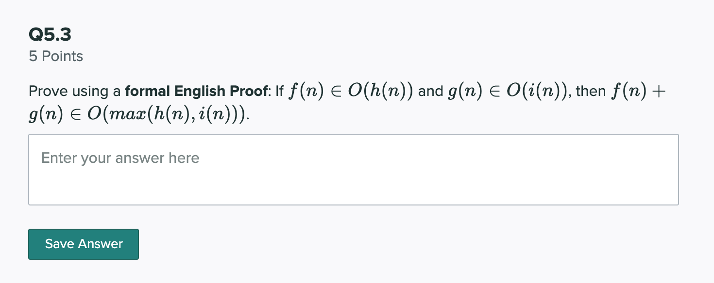 Solved This is in regard to Big O in computer science. | Chegg.com