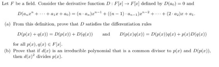 Solved I'm studying ring theory in abstract algebra | Chegg.com