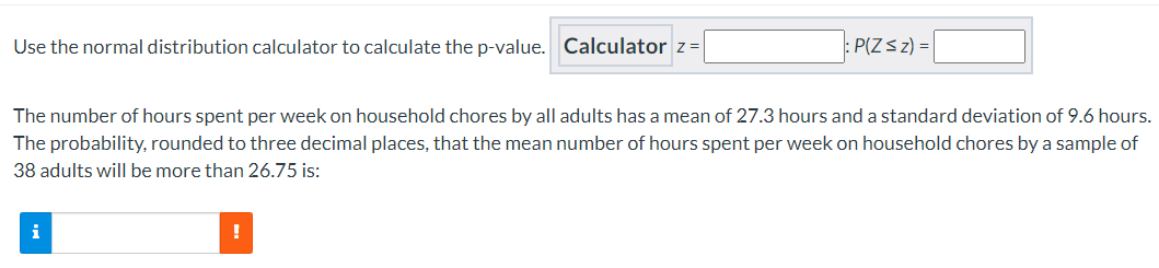 Solved Use the normal distribution calculator to calculate | Chegg.com