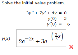 Solved Solve the initial-value problem. | Chegg.com